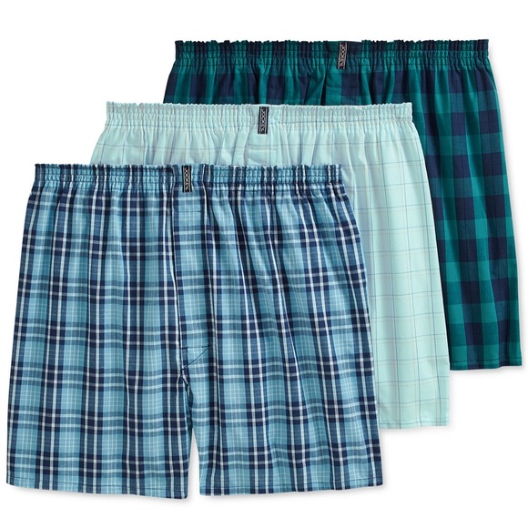 Jockey | Underwear & Socks | Jockey Mens Woven Boxers Full Cut Greens ...